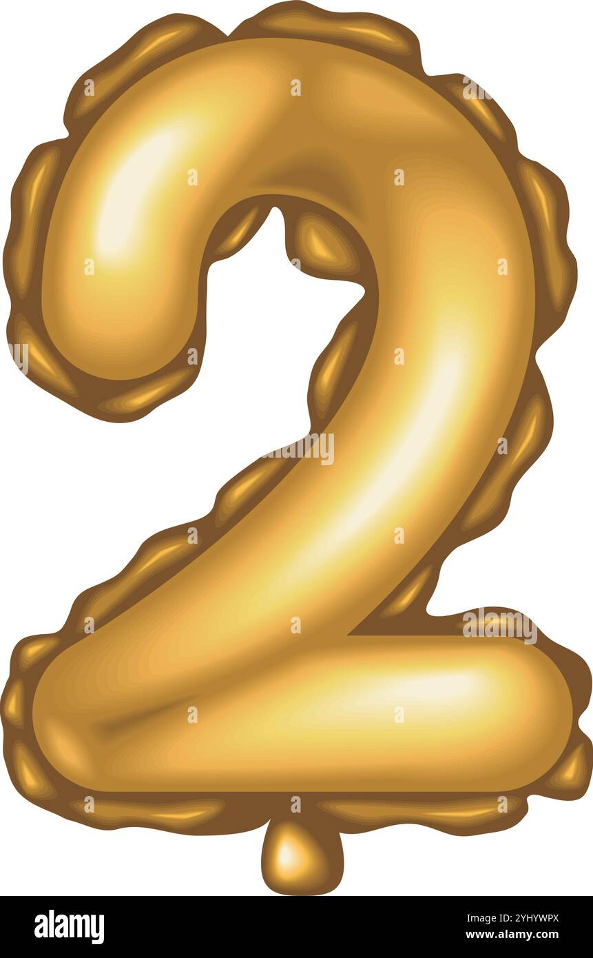 Gold metal number zero Stock Vector Images - Alamy
