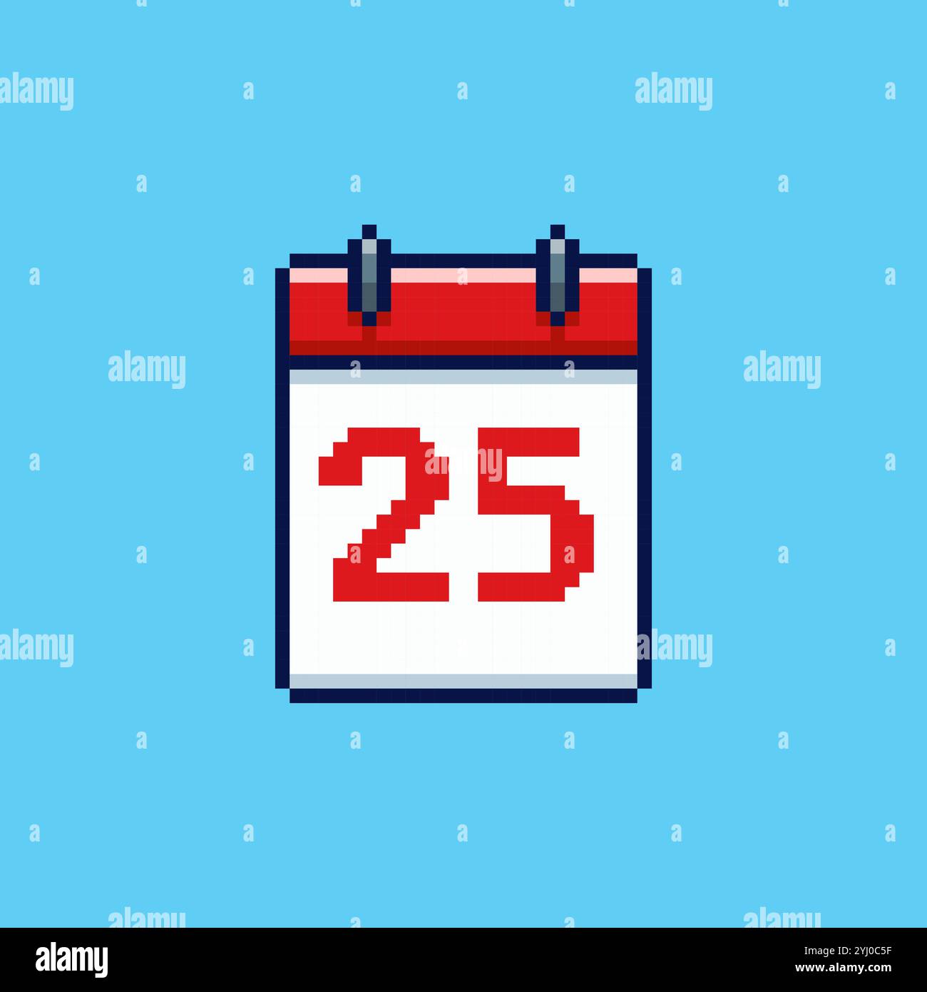 Pixel art Date 25 Calendar game asset design Stock Vector Image & Art ...