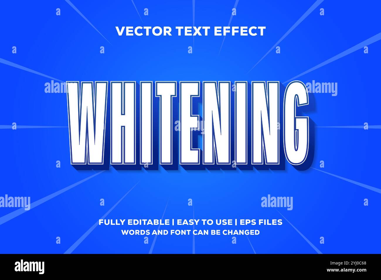 whitening vector text effect illustration fully editable Stock Vector ...
