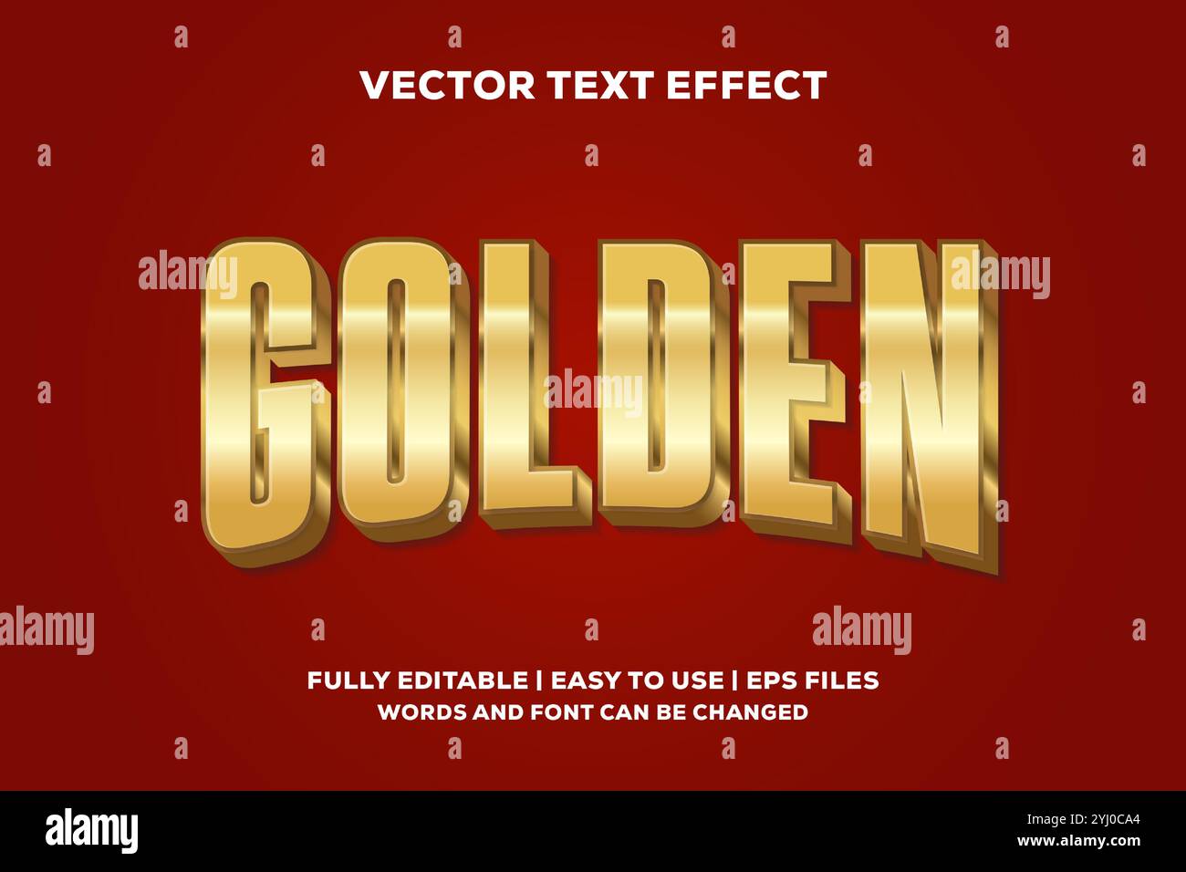 golden vector text effect is fully editable and easy to use Stock Vector Image & Art - Alamy