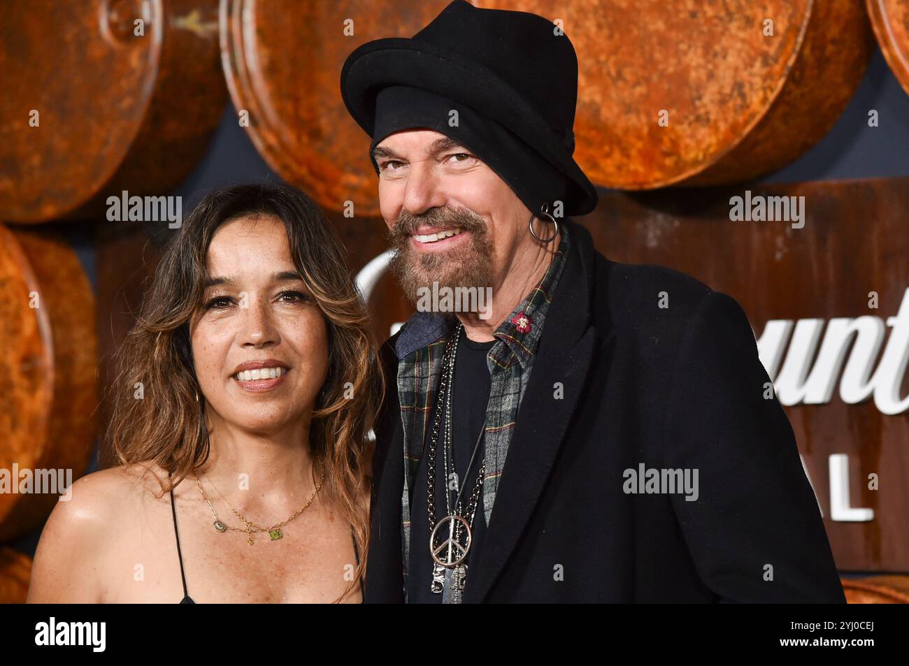 Connie Angland, left, and Billy Bob Thornton arrive at the premiere of ...