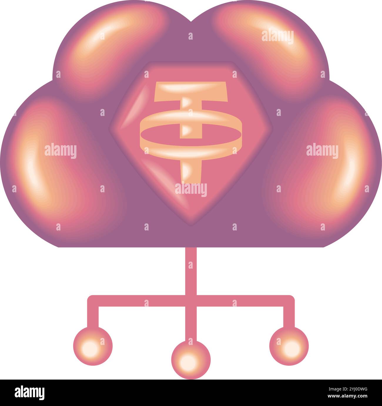 tether cloud storage icon Stock Vector Image & Art - Alamy