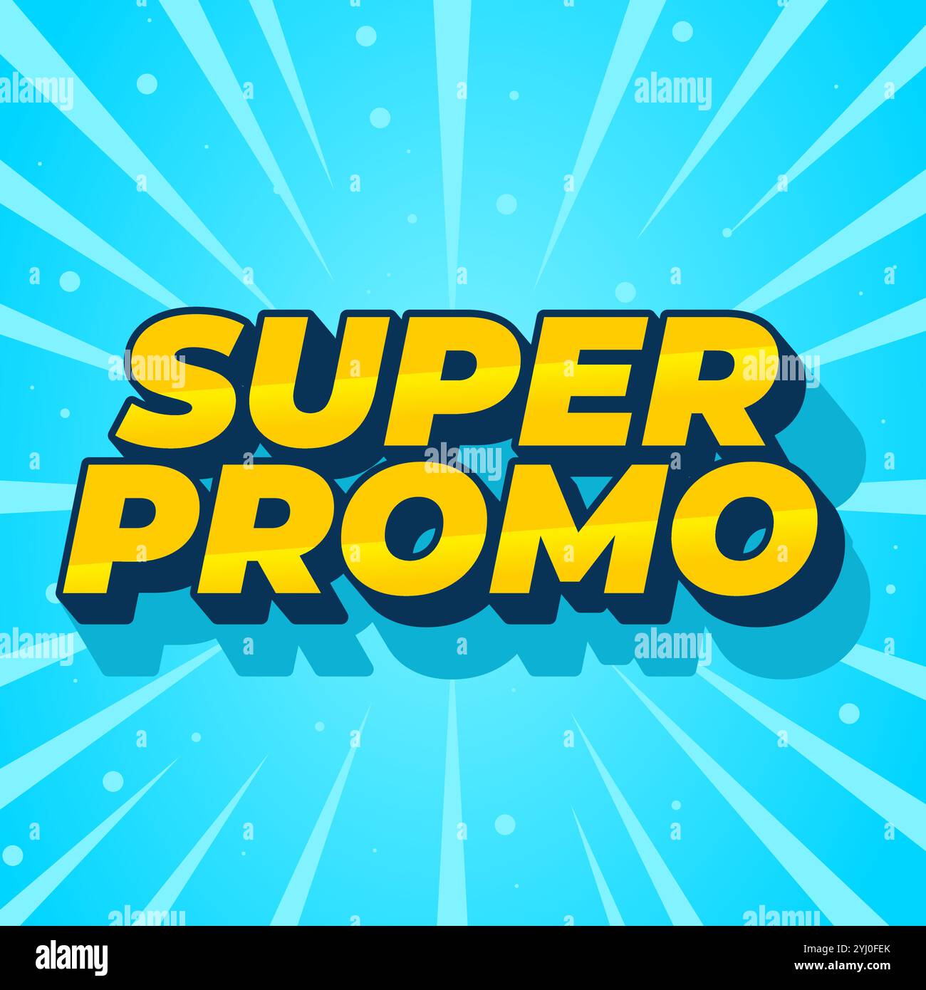 Super promo. Text effect design in square size with bold font and 3D ...