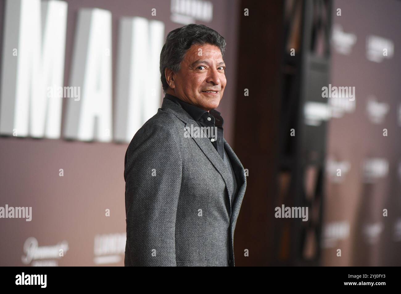 Gil Birmingham arrives at the premiere of "Landman" on Tuesday, Nov. 12 ...