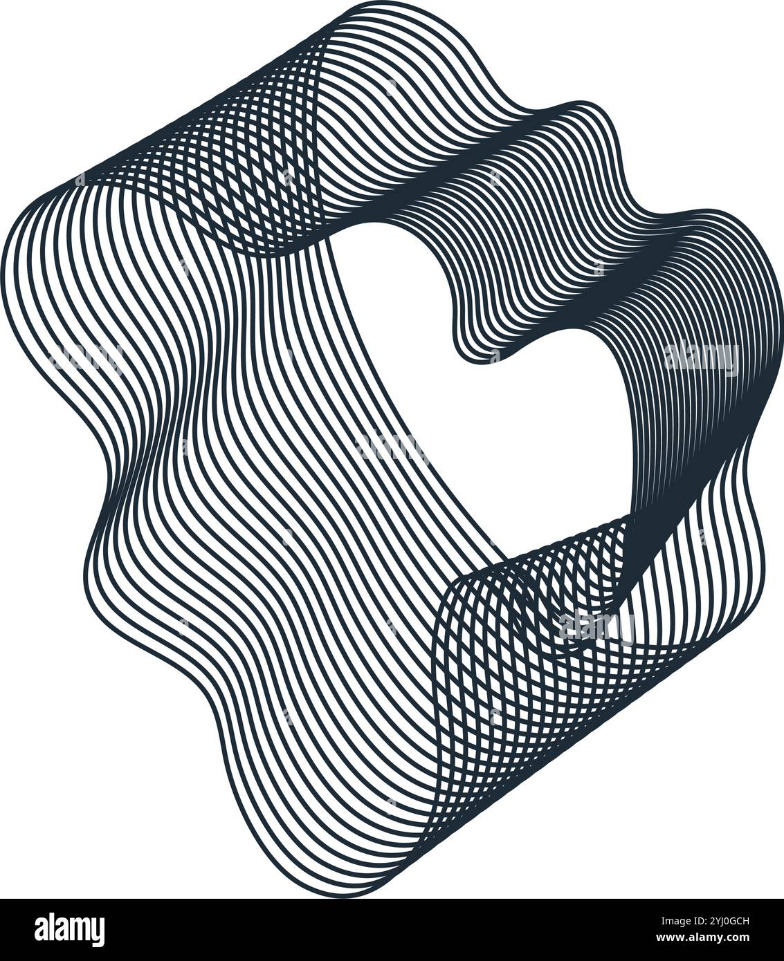 geometric wave shape with many lines Stock Vector Image & Art - Alamy