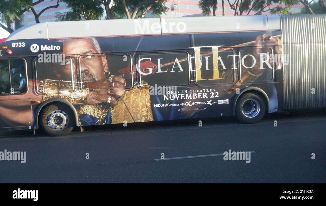 Los Angeles, California, USA 11th November 2024 Gladiator II Buses with ...