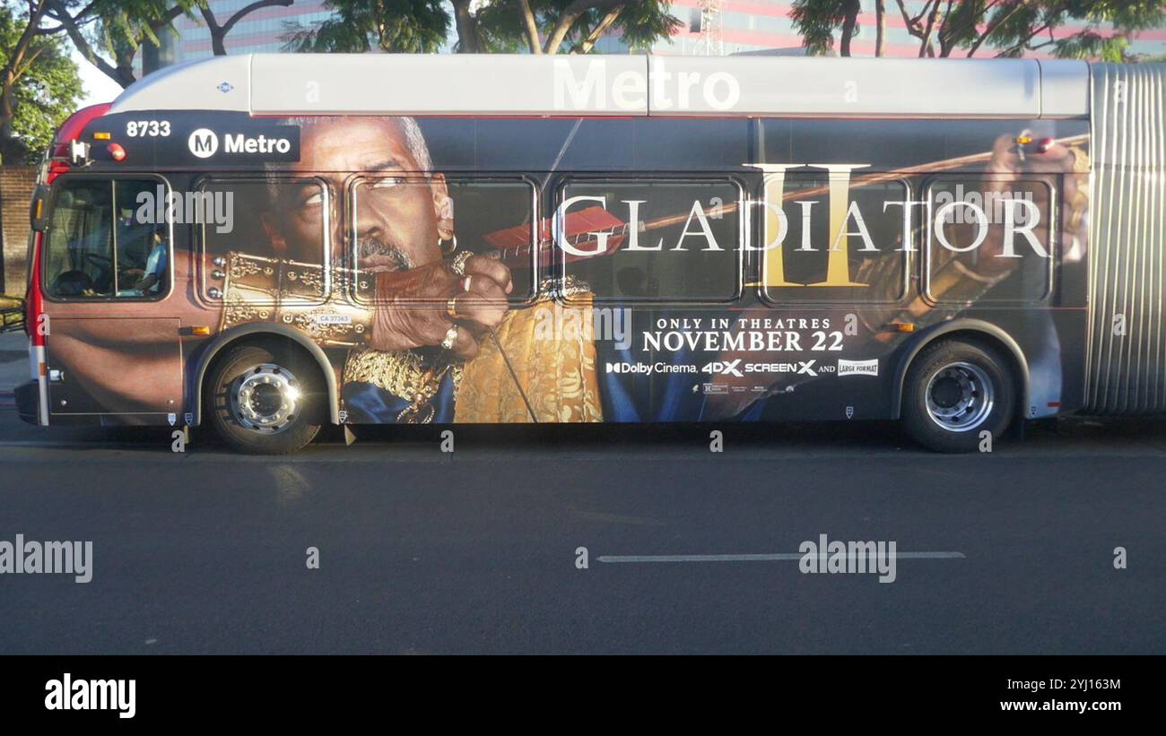 Los Angeles, California, USA 11th November 2024 Gladiator II Buses with ...