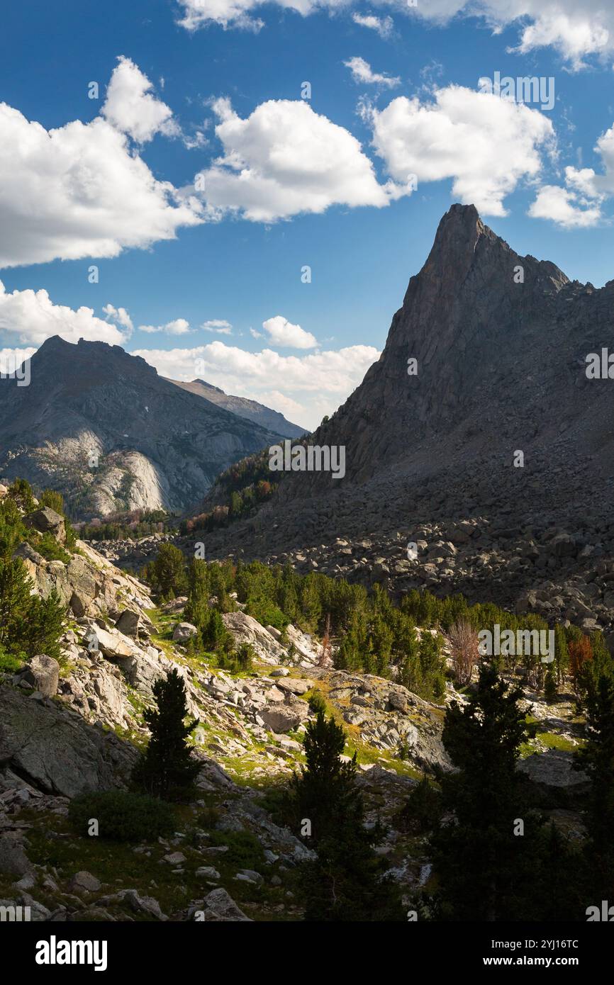 The rugged alpine regions of the Wind River Mountains, Bridger ...
