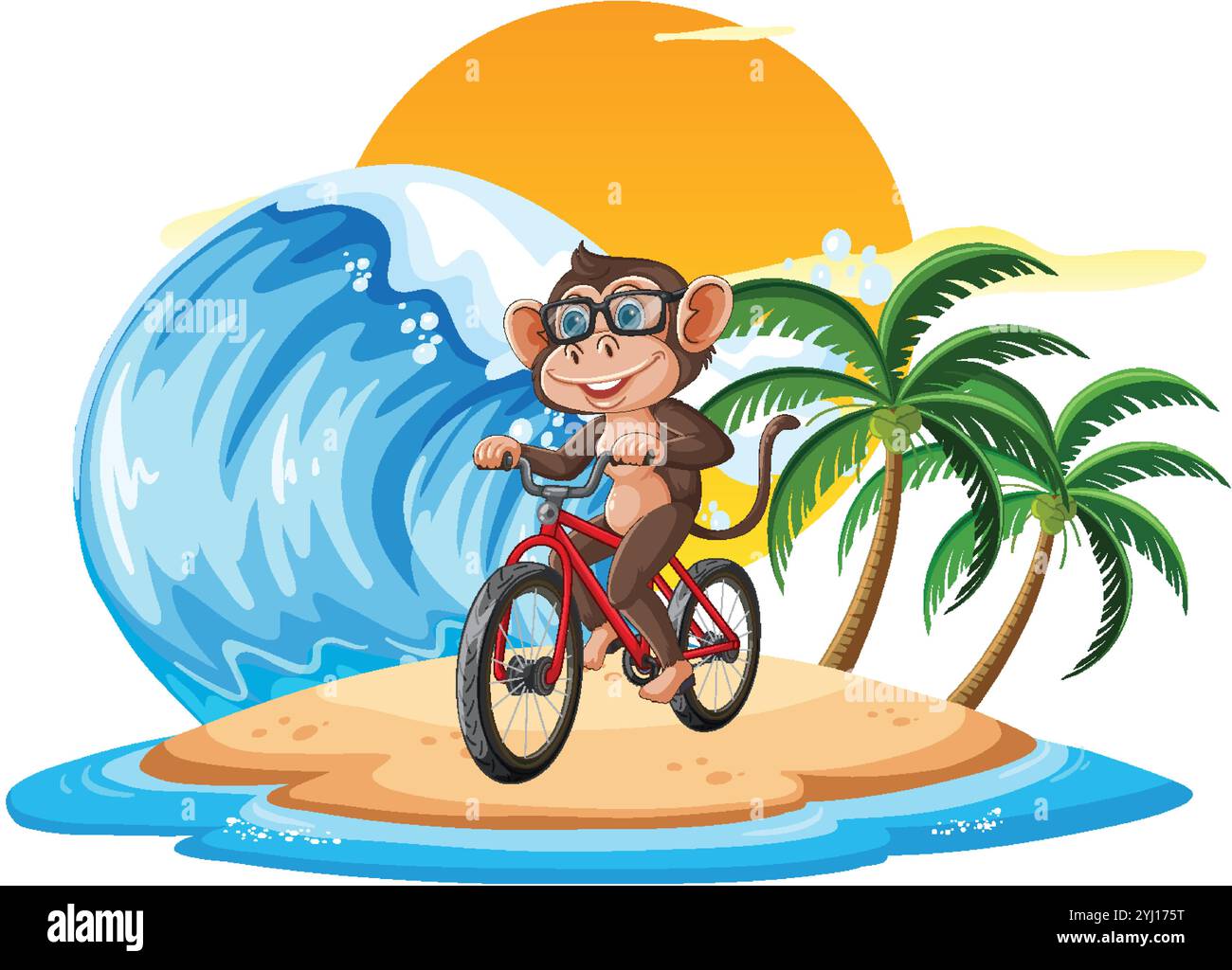 Monkey rides Stock Vector Images - Alamy