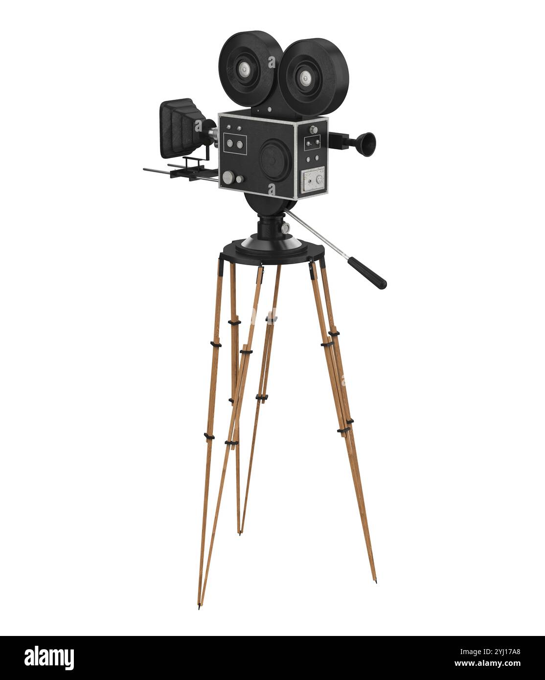 Vintage Movie Camera Isolated Stock Photo - Alamy