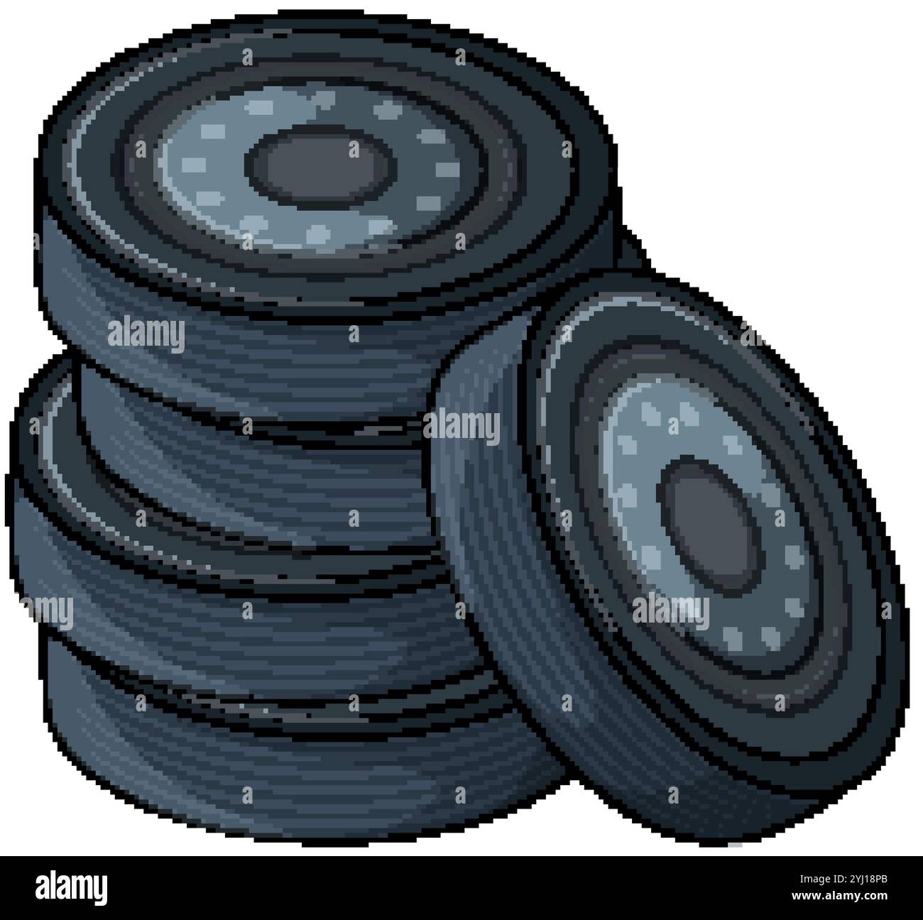 Vector illustration of stacked car tires Stock Vector Image & Art - Alamy