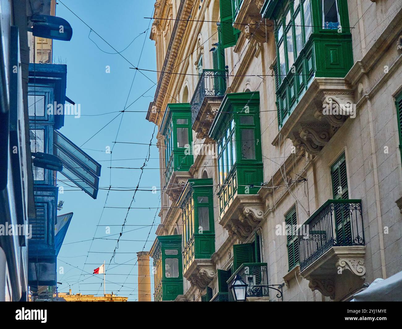 Famous wooden balconies valletta hi-res stock photography and images ...