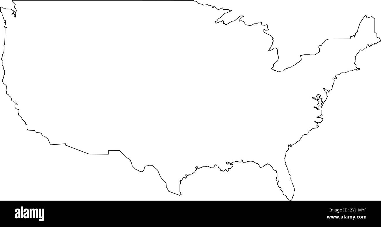 United states map Black and White Stock Photos & Images - Alamy