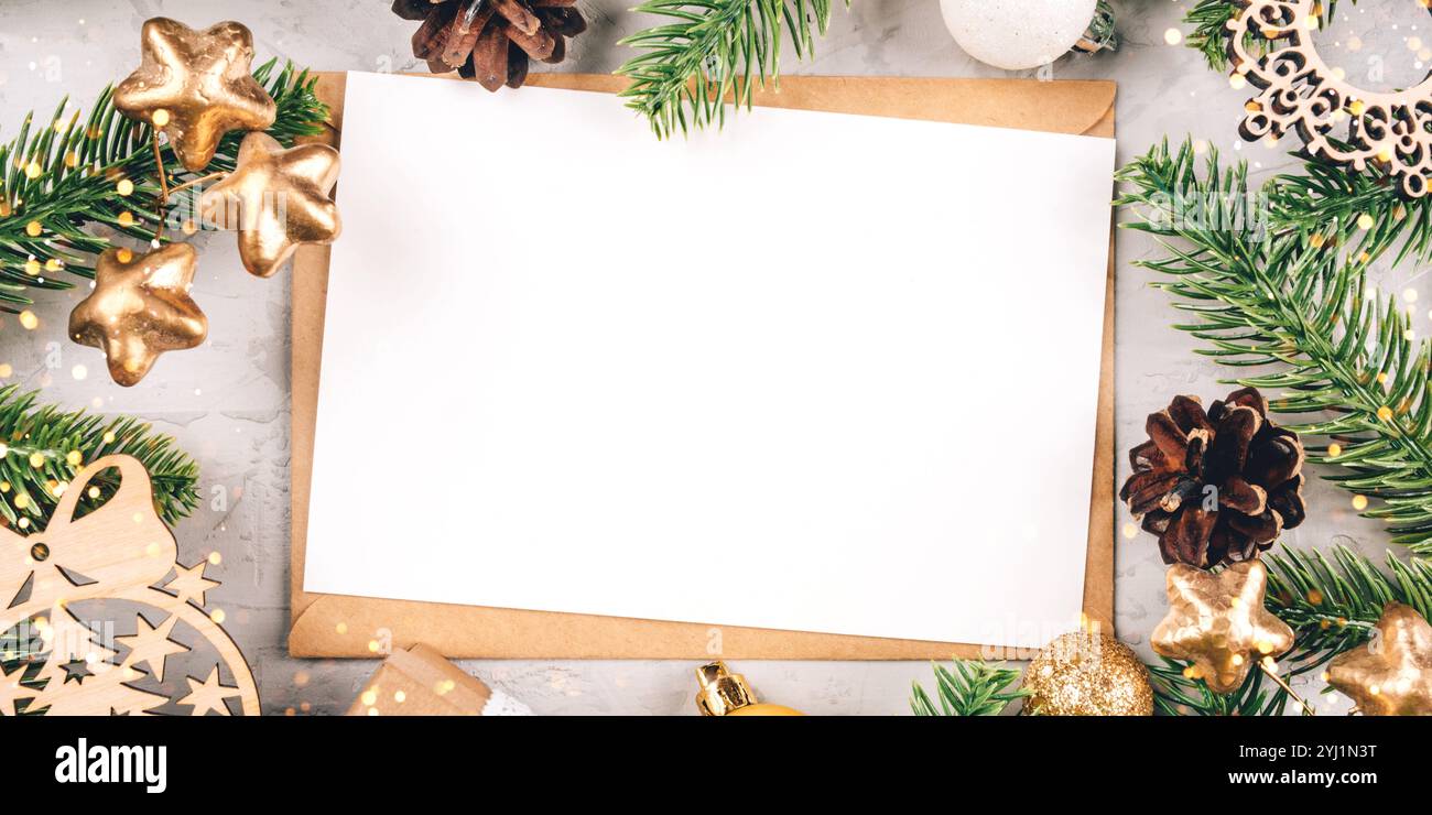 Christmas Frame with Blank Space for Text Stock Photo - Alamy