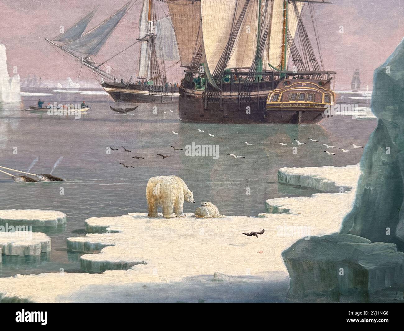 Northern Whale Fishery by John Ward of Hull. View of whaling sailing ...