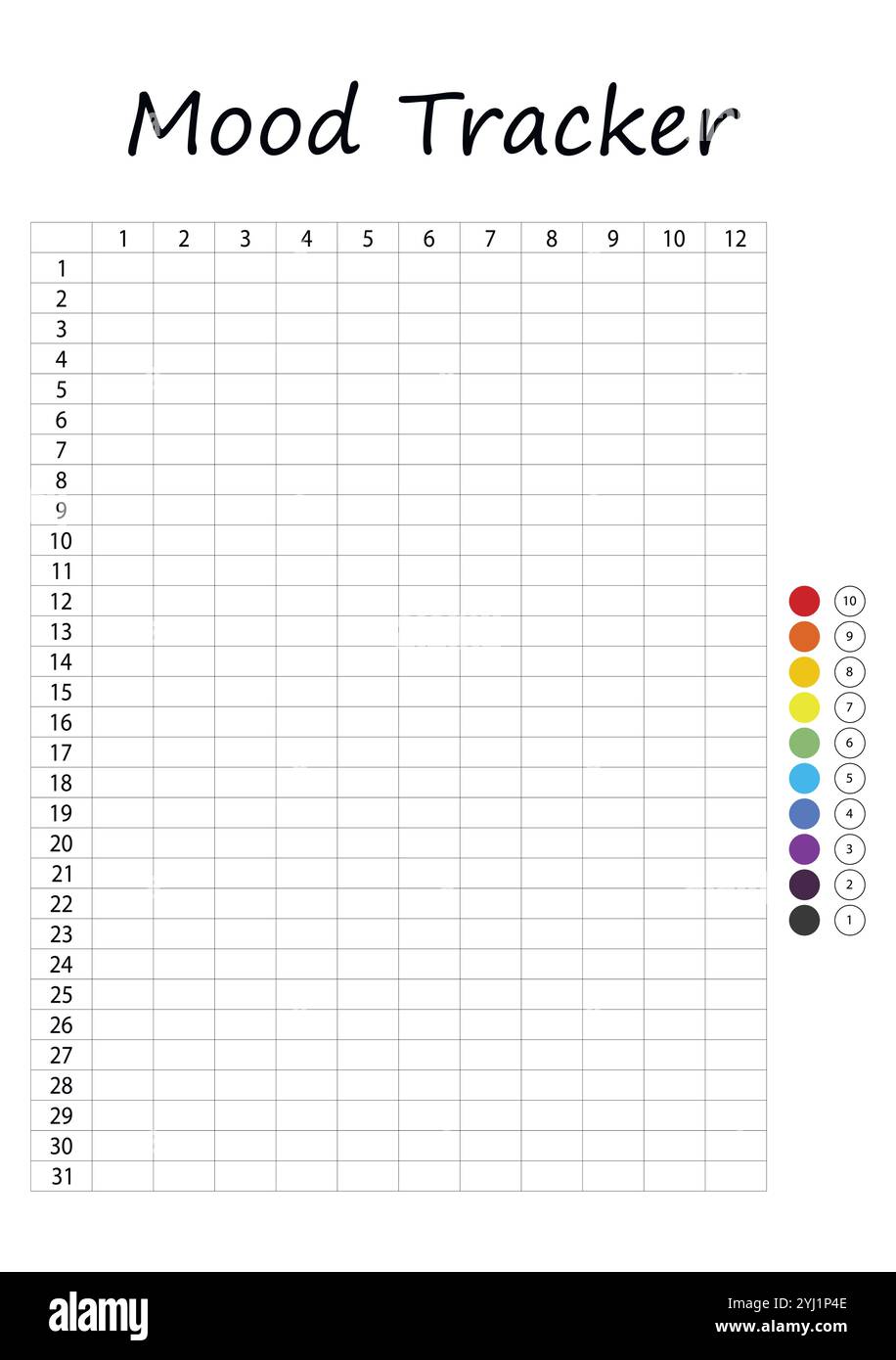 Mood tracker in pixels. Calendar munthly, yearly, weekly, dayly ...
