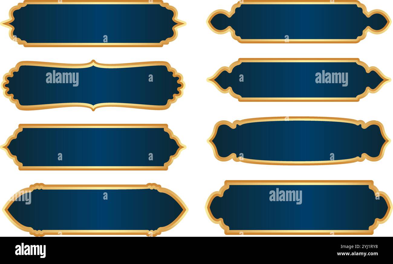 Islamic Ramadan golden frame. Arabic vector design with Turkish ...