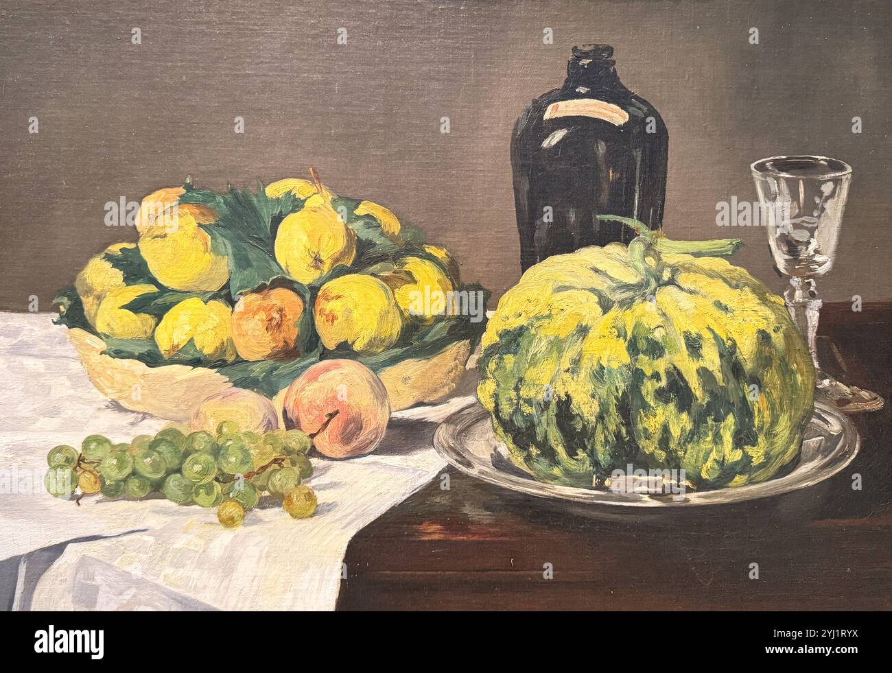 Melon and Peaches still life painting by French artist, Edouard, Manet ...