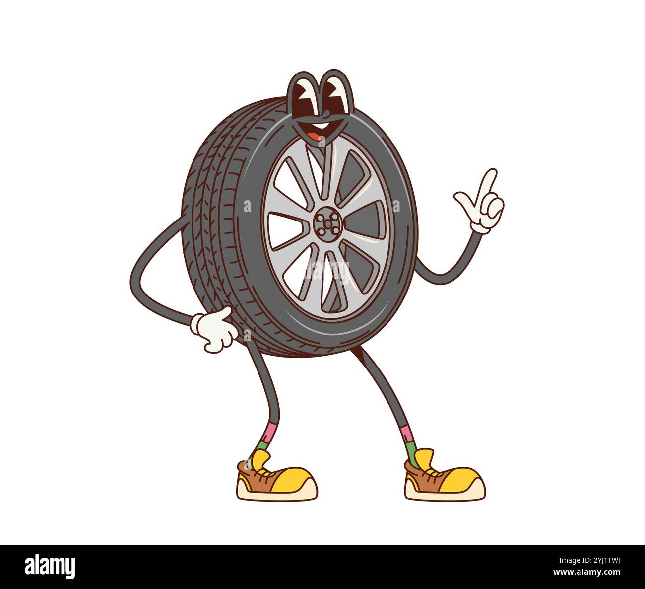 Smile tire mascot hi-res stock photography and images - Alamy