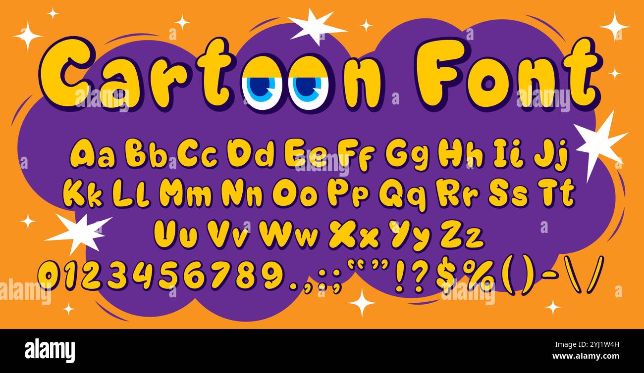 Comics bubble font type, balloon typeface, fat alphabet letters and ...
