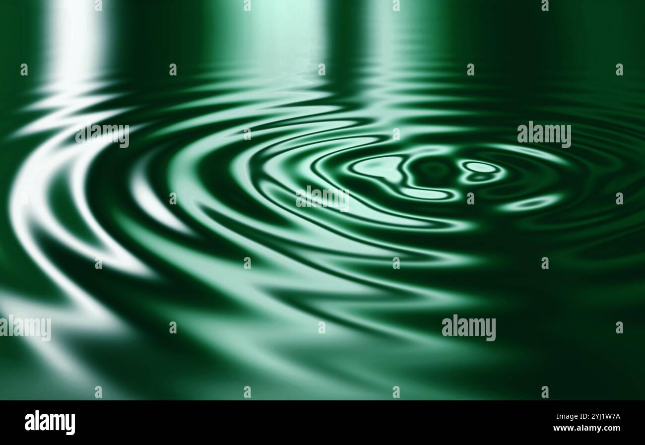 Waves, ripple and green with water, pattern and background for digital ...