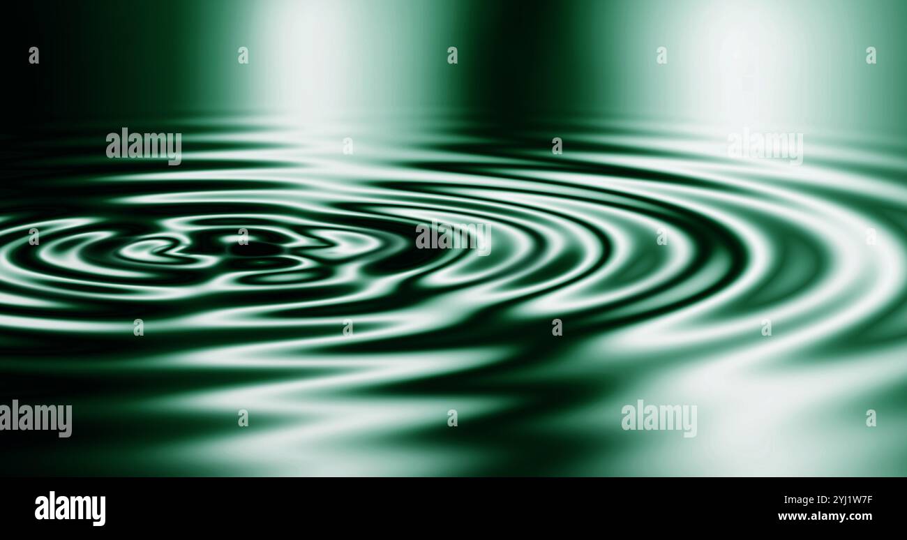 Waves, ripple and green with liquid, pattern and background for digital ...