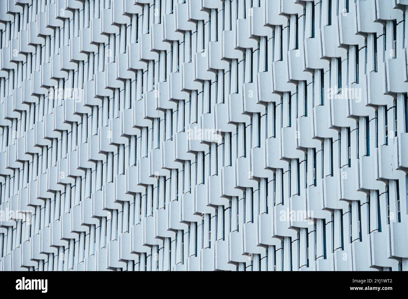 Brutalist architecture in western Europe. Detail view on texture of ...