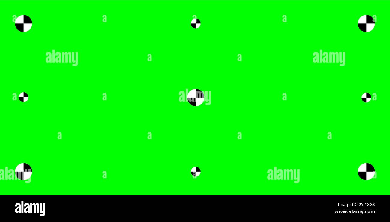 Chroma key green background with alignment markers. Perfect for adding ...