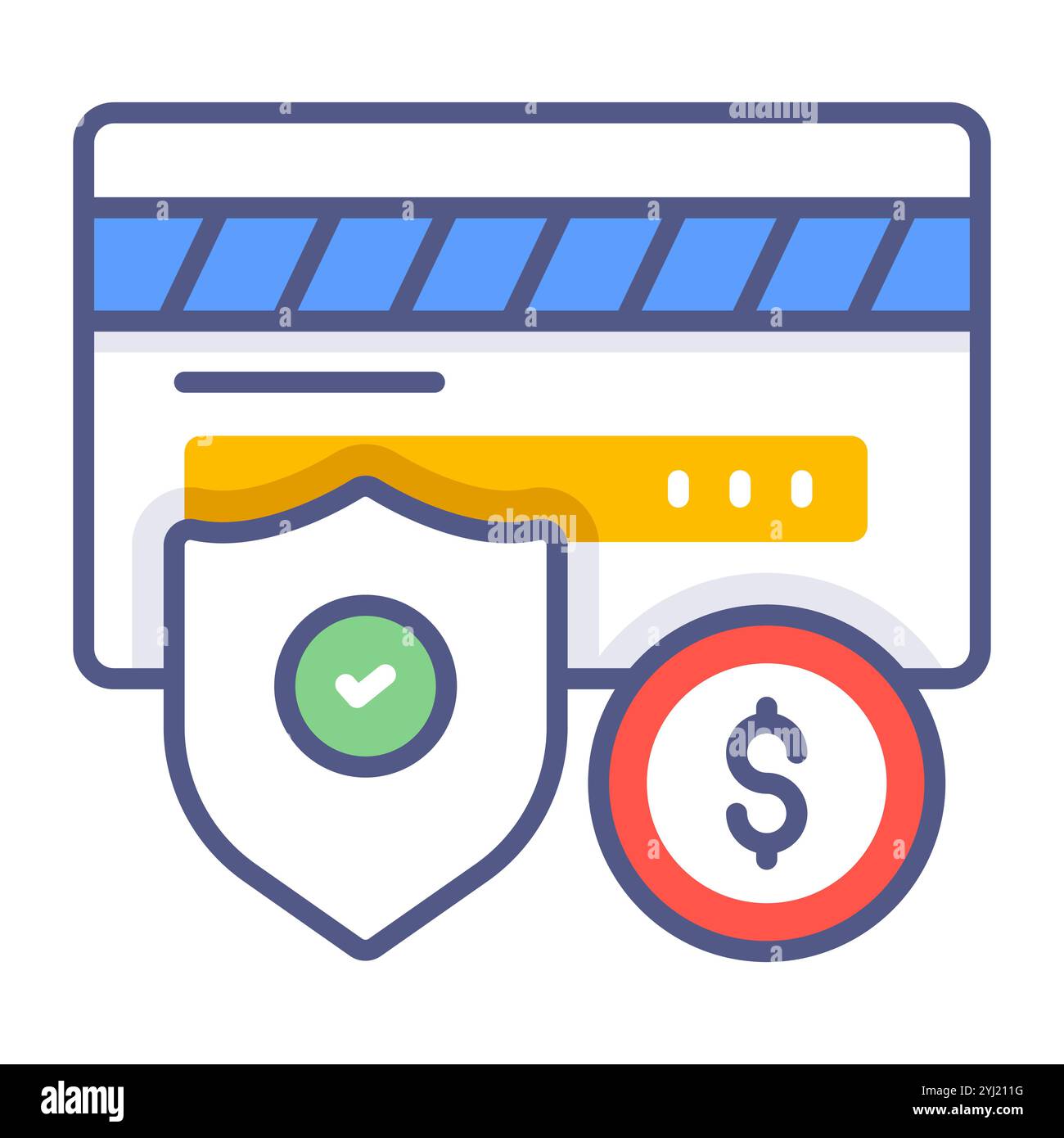 Secured payment vector Stock Vector Images - Alamy