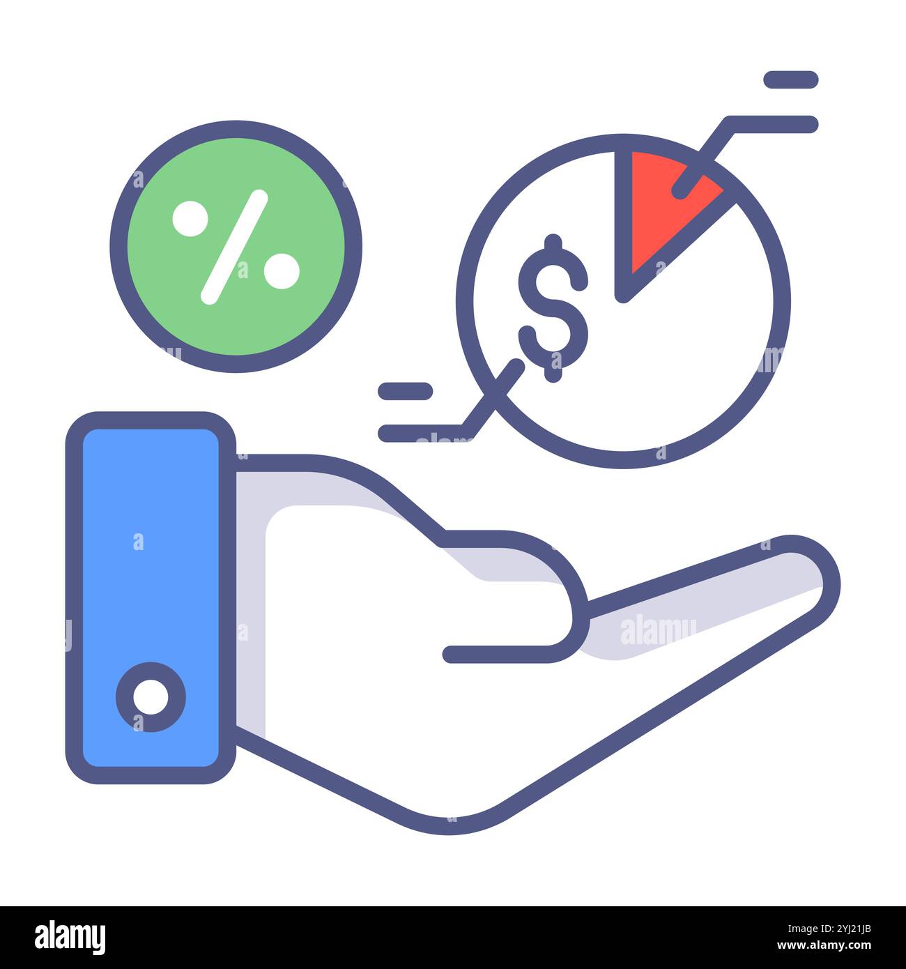 interest rate icon, graph with percent of interest rate. web design ...