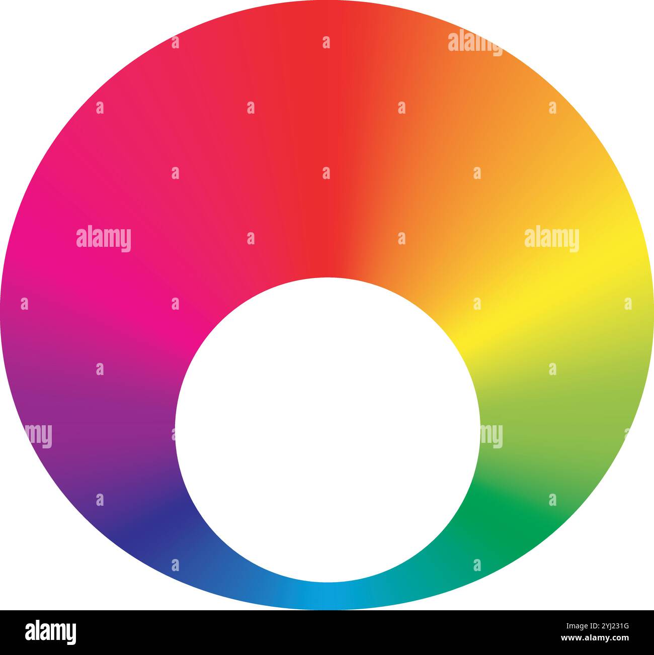 Color ring - arrangement of color hues around a wheel or disc. Vector ...