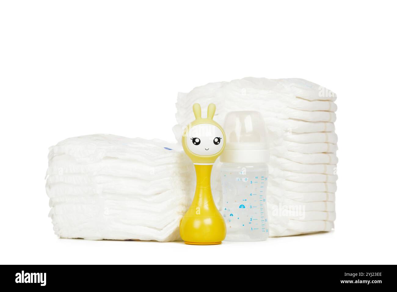 Stack of diapers isolated on white background Stock Photo - Alamy