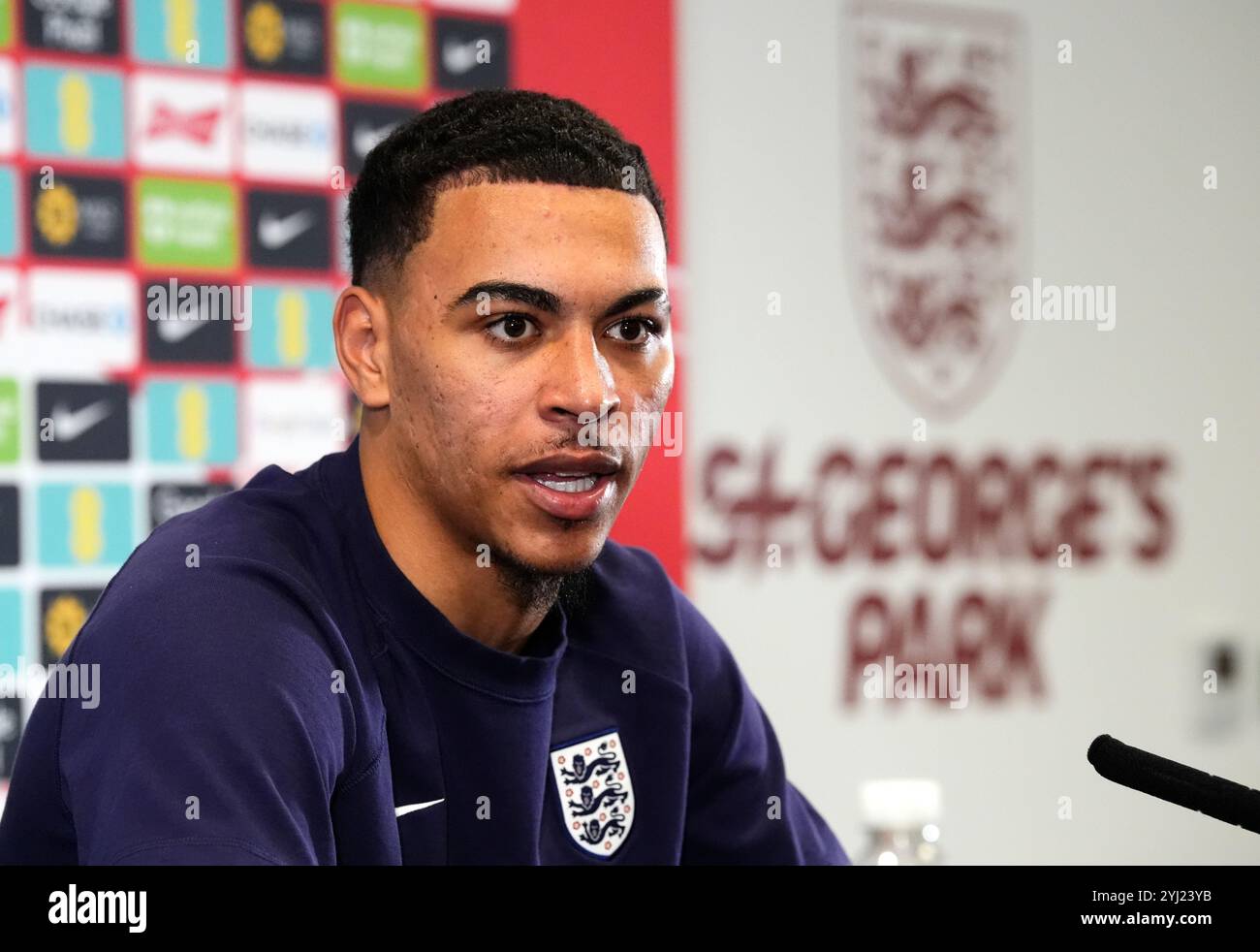 England's Morgan Rogers during a press conference at St George's Park ...
