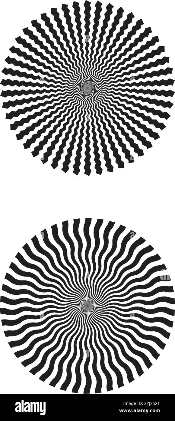 abstract distorted wavy lines surface Radial waves Stock Vector Image ...