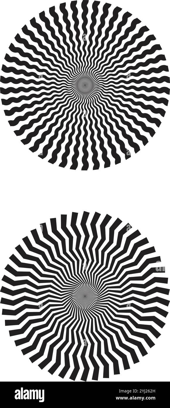 abstract distorted wavy lines surface Radial waves Stock Vector Image ...