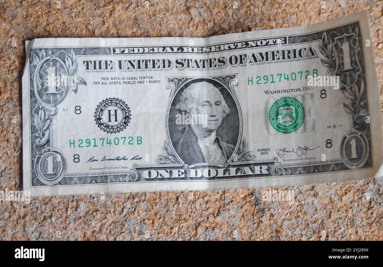 Copenhagen/ Denmark/13 November 2024/USA dollar bills in one dollar ...