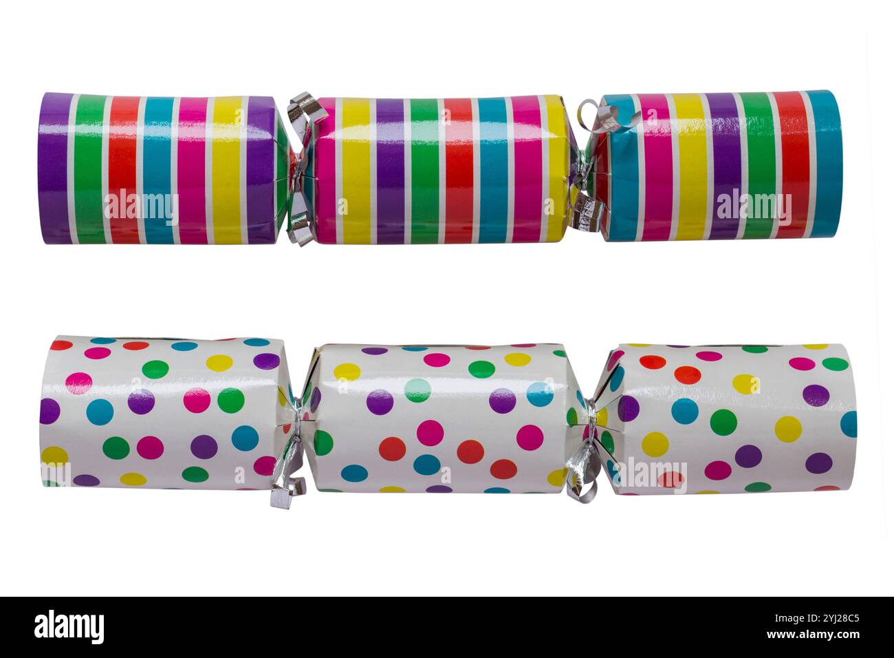 Spotted spotty Christmas cracker & Striped stripy Christmas cracker ...