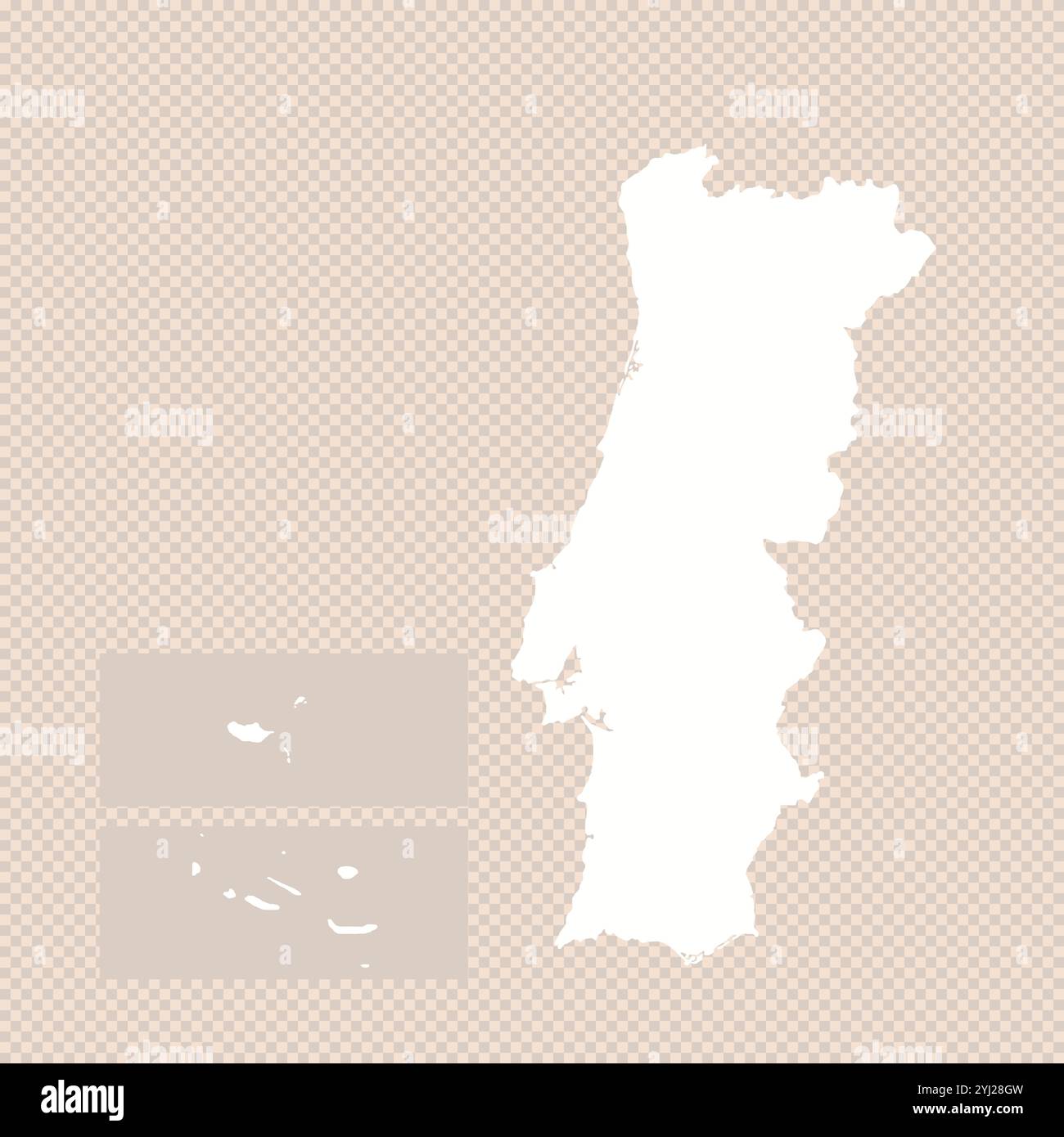 Map of Portugal, sign silhouette. World Map Globe. Vector Illustration ...