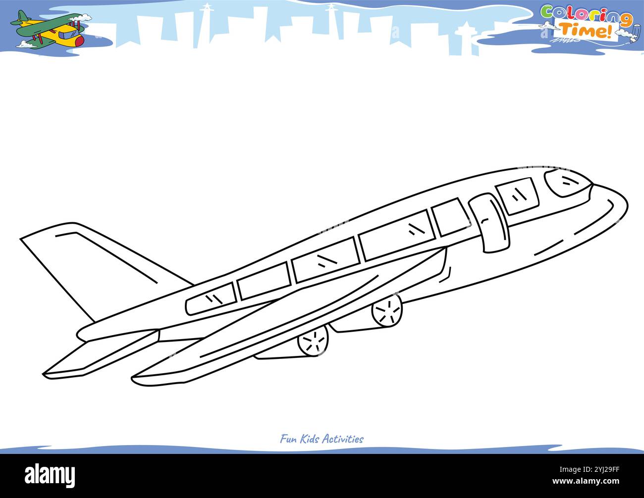 Lets color it. Coloring page with cute cartoon Stock Vector Image & Art ...