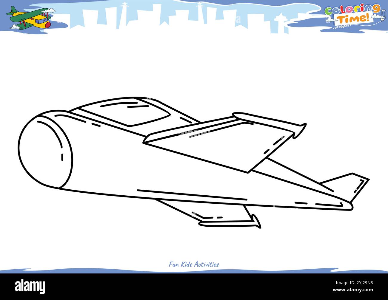 Lets color it. Coloring page with cute cartoon Stock Vector Image & Art ...