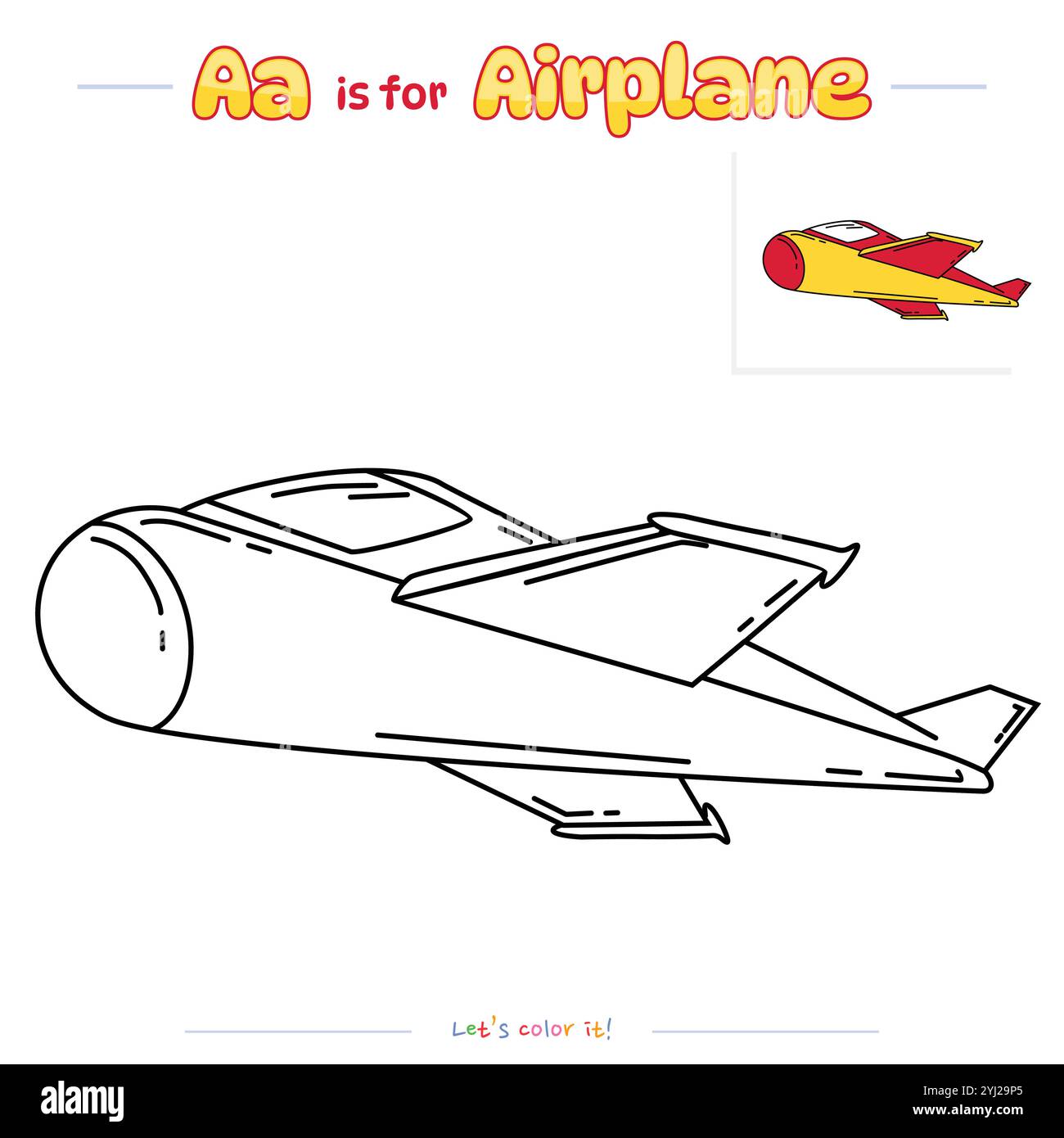 Coloring worksheet boy drawing Cut Out Stock Images & Pictures - Alamy