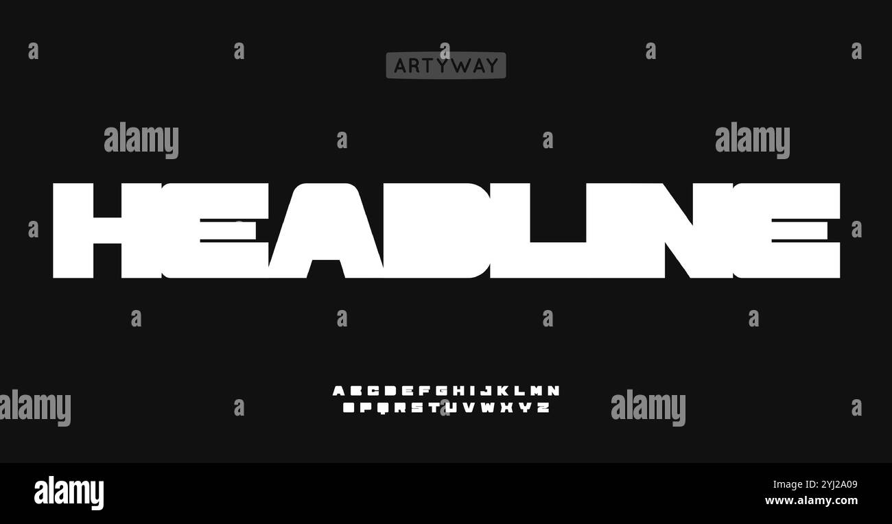 Large thick font, wide fat letters, blocky font for modern bold logo ...