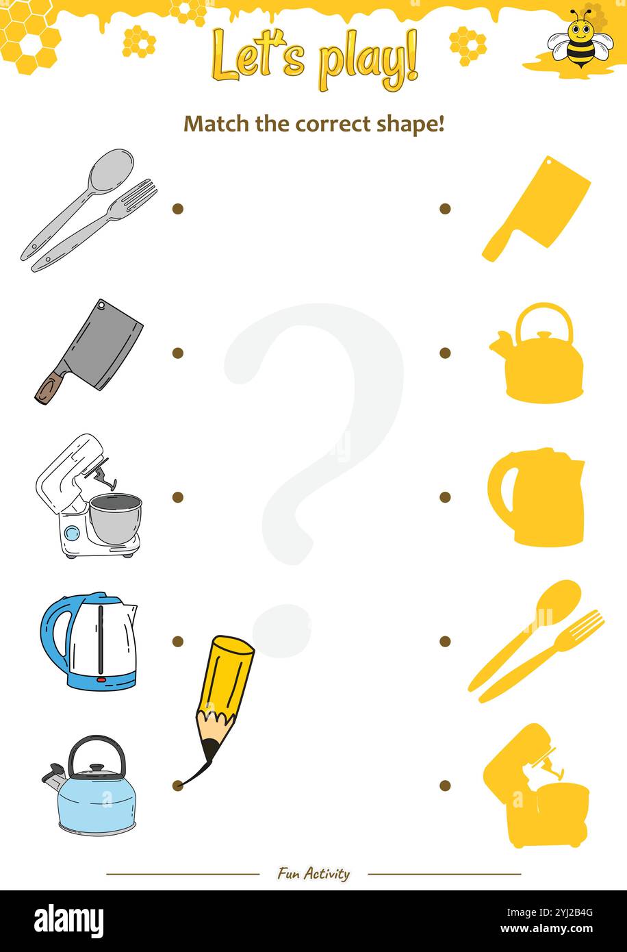 Match the shape Beehive theme Stock Vector Image & Art - Alamy