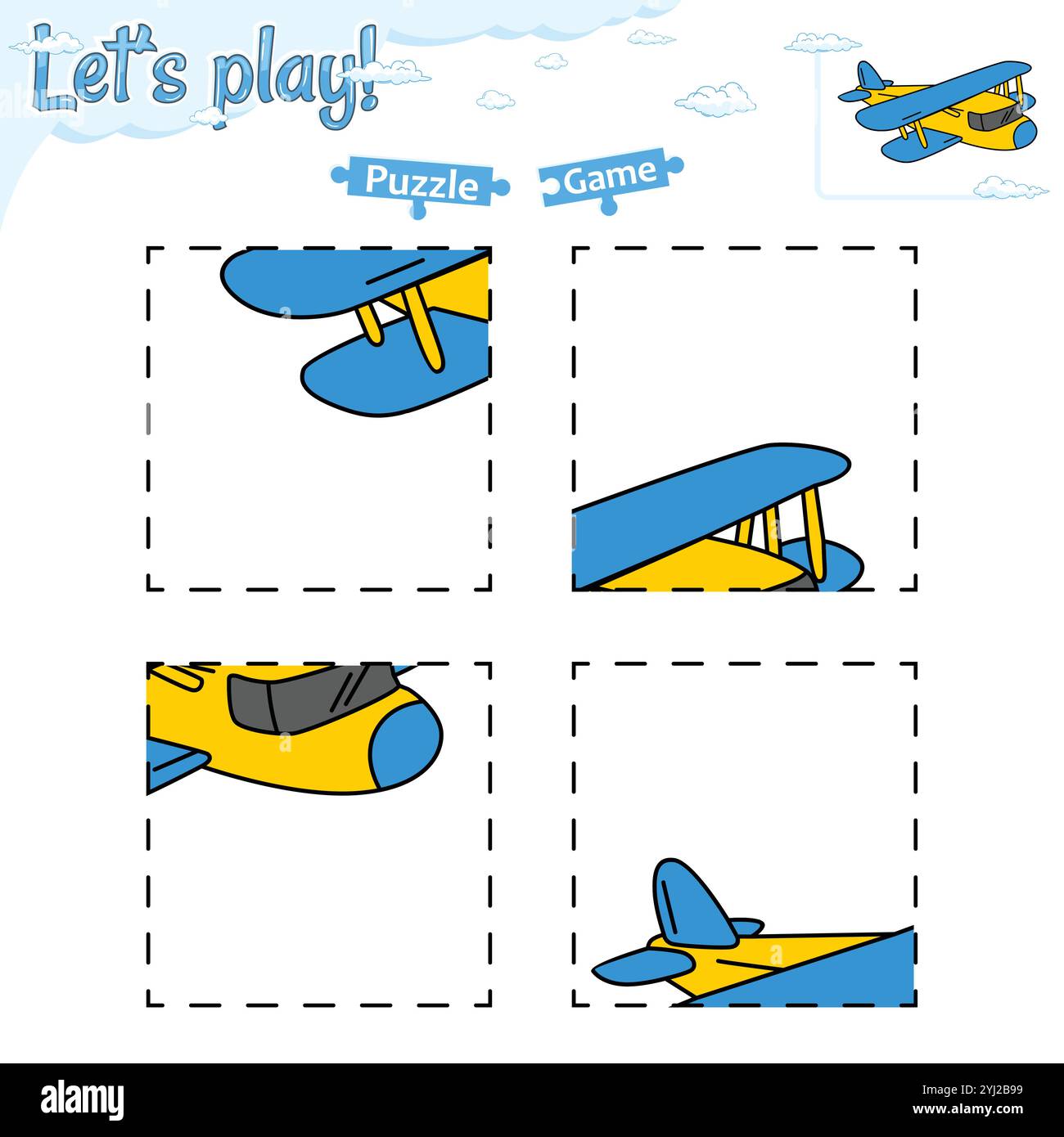 Lets play puzzle game with stunt plane Stock Vector Image & Art - Alamy