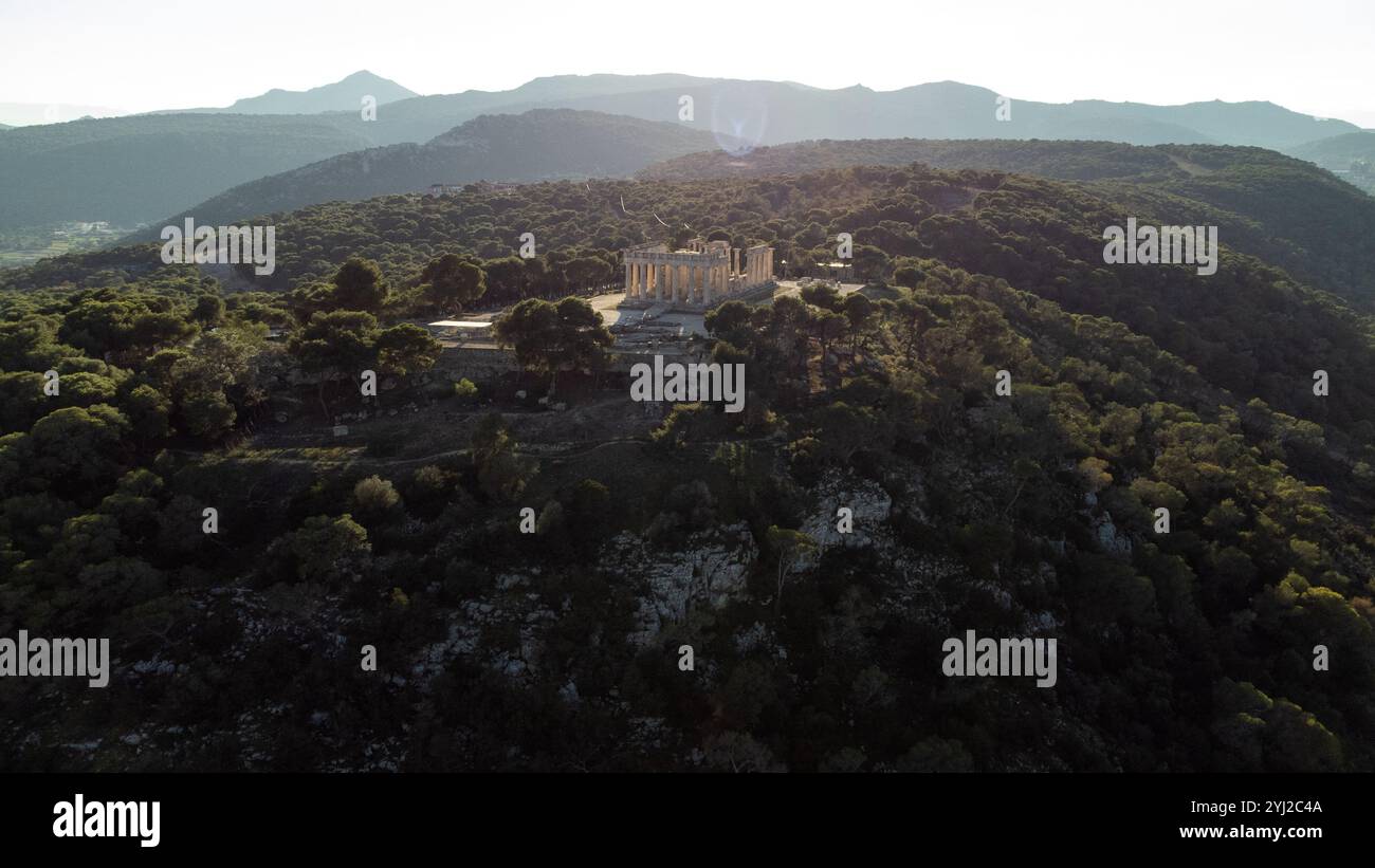 Landscape of the ancient Greek archaeological site of the Temple of ...