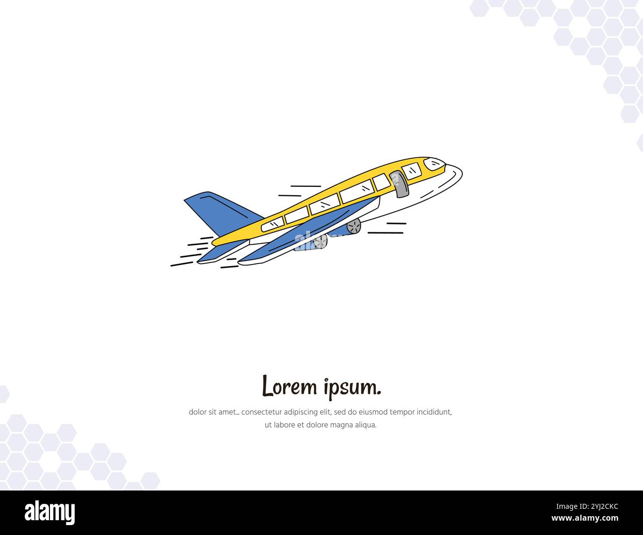 Vector art for wall decoration landscape Cartoon Airplane Stock Vector ...