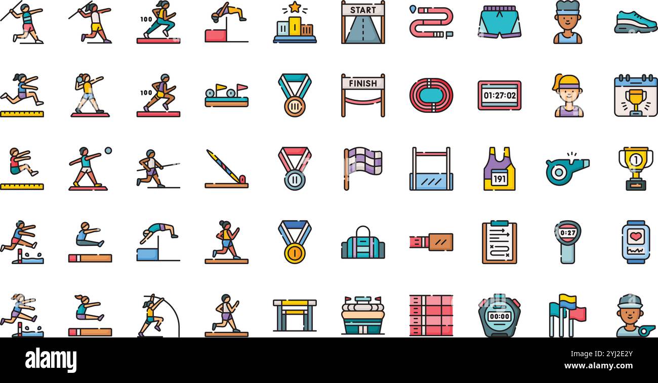 100 meter dash Stock Vector Images - Alamy