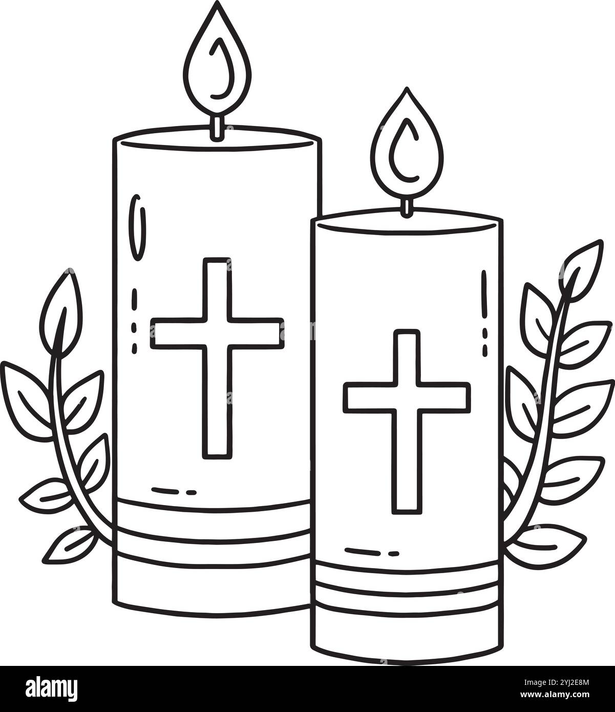 Baptism candles Black and White Stock Photos & Images - Alamy