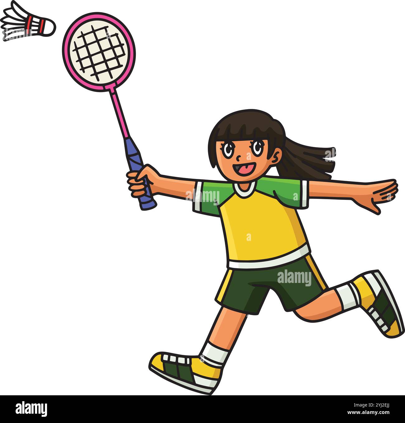 Badminton Player Hitting Shuttlecock Clipart Stock Vector Image & Art ...