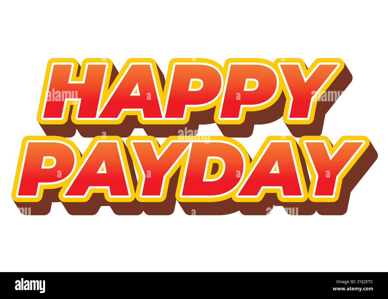 Happy payday text effect design for social media ads. 3D style Stock ...